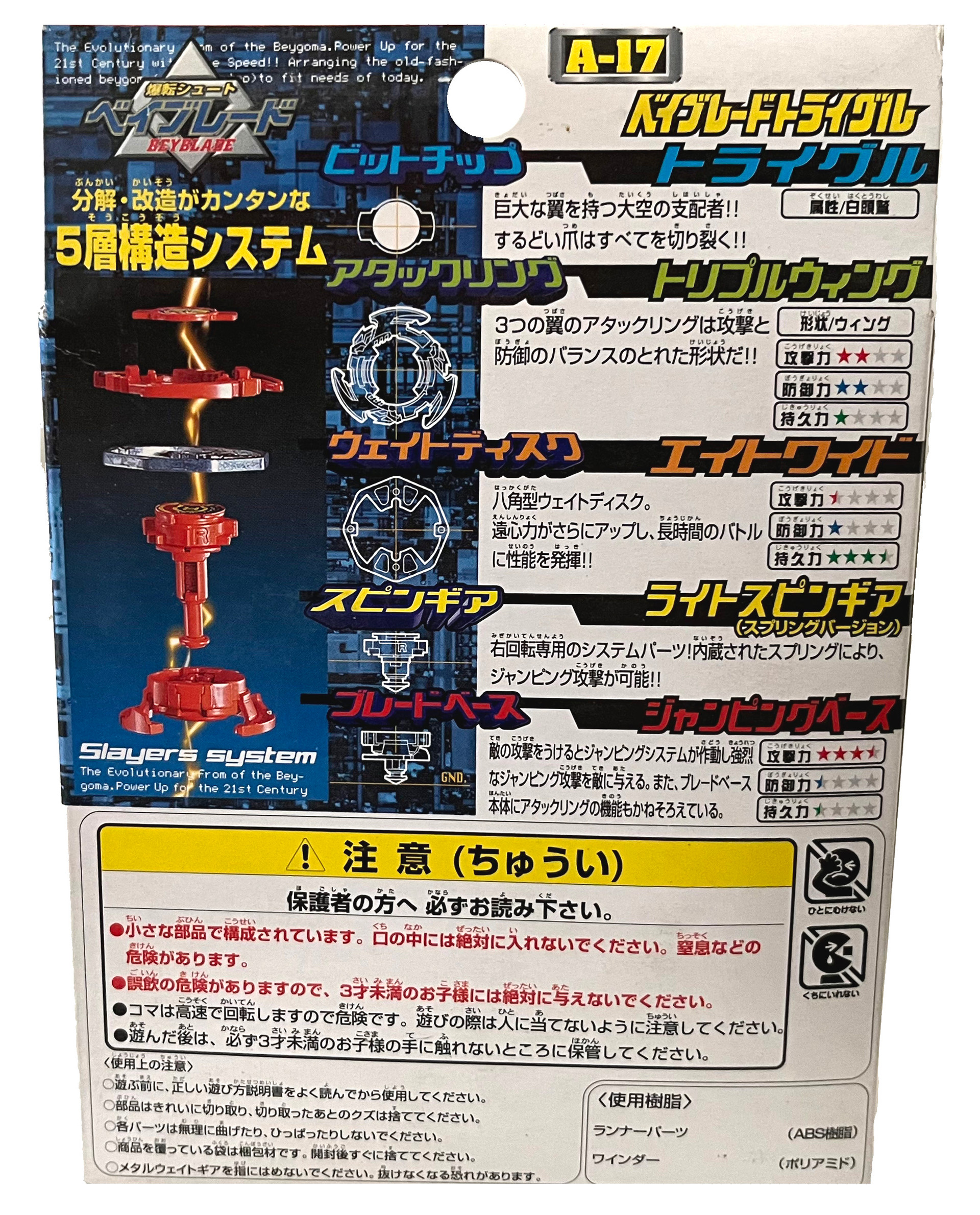 TAKARA Trygle Original Series Spin Gear Beyblade A-17 - BeysAndBricks
