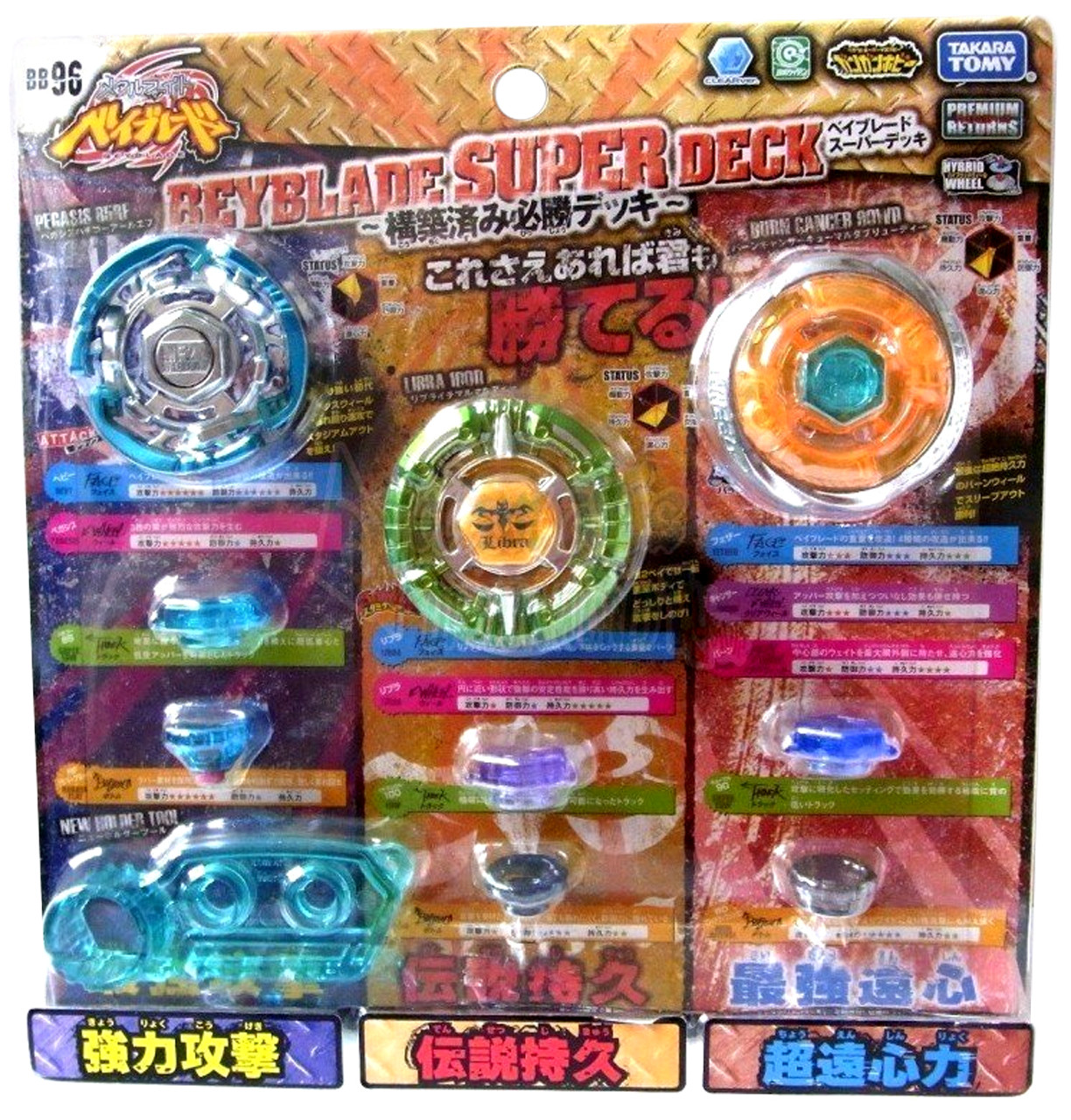 TAKARA TOMY WBBA Beyblade Attack & Balance Parts Set, w/ Rubber RF Tip ...