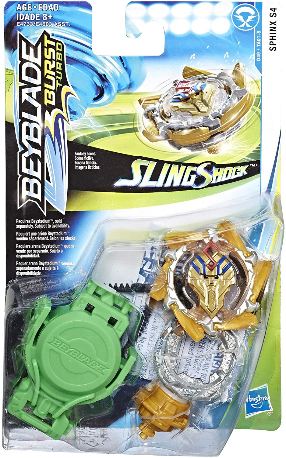 HASBRO Z Achilles A4 Burst Turbo Slingshock Beyblade Starter Pack E4728 ...