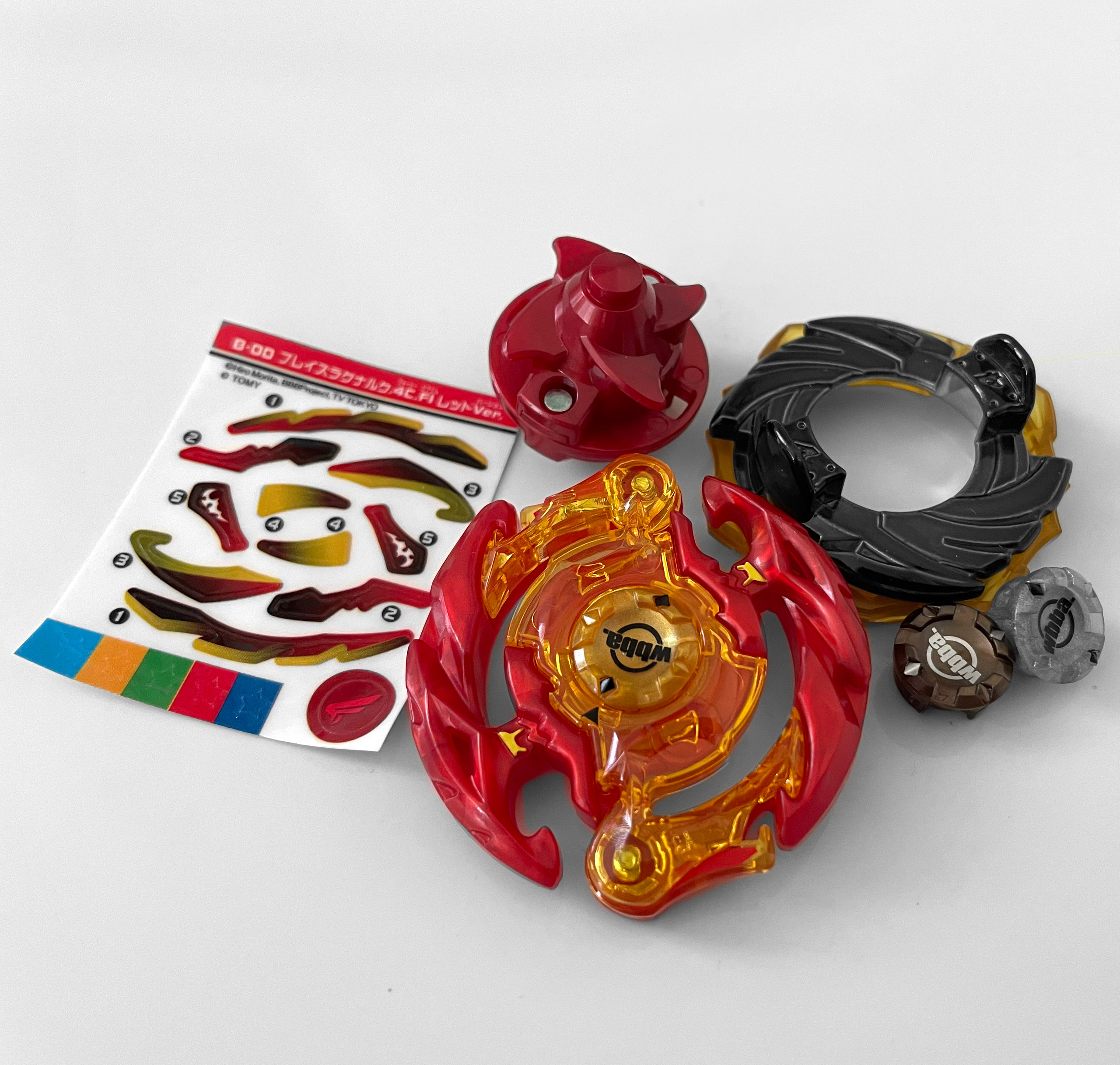 TAKARA TOMY Limited Edition WBBA Beyblade Burst Red Launcher Grip w ...