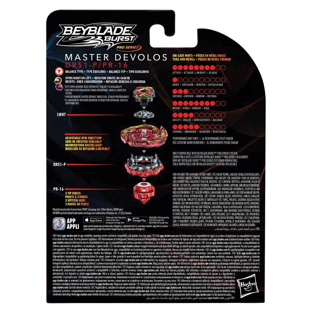 HASBRO Master Devolos Burst Surge PRO SERIES Beyblade F4548 - BeysAndBricks