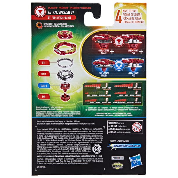 HASBRO Astral Spryzen S7 Burst DB QuadDrive Beyblade F4074 - BeysAndBricks