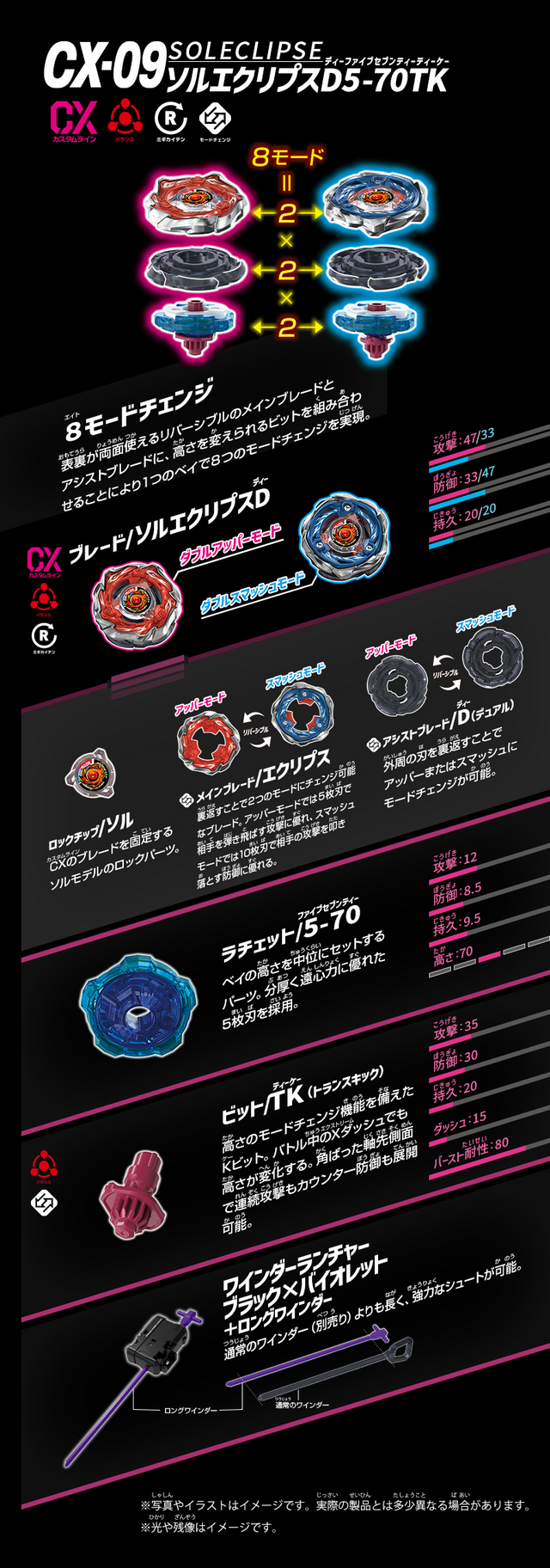 TAKARA TOMY Beyblade X Starter Sol Eclipse D5-70TK CX-09 - BeysAndBricks