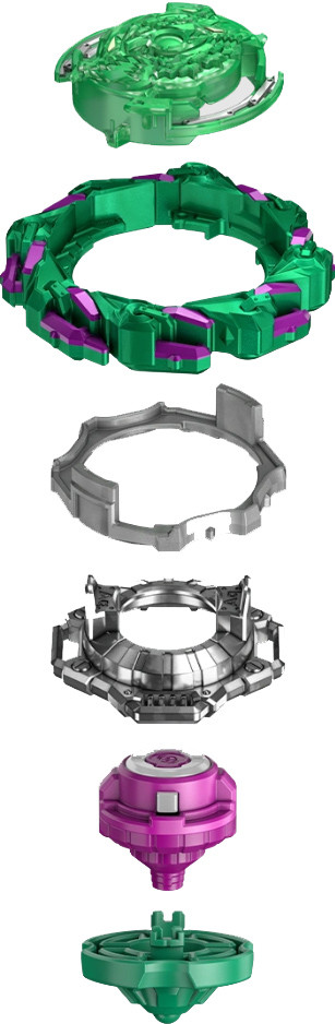 HASBRO Chain Kerbeus K8 Burst DB QuadStrike Beyblade F6804 - BeysAndBricks