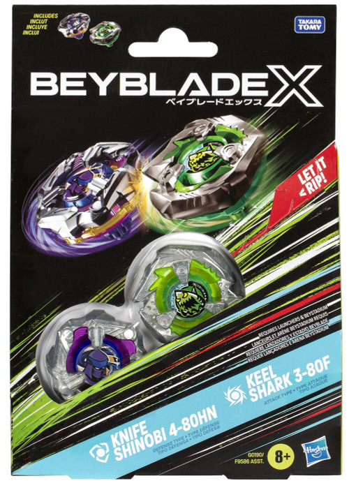 HASBRO Knife Shinobi & Keel Shark Beyblade X Dual Pack - BeysAndBricks