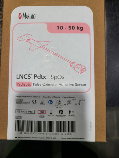 MASIMO 1860 SpO2 Sensor Lncs® Finger Pediatric Single Patient Use 1-1/2 ...