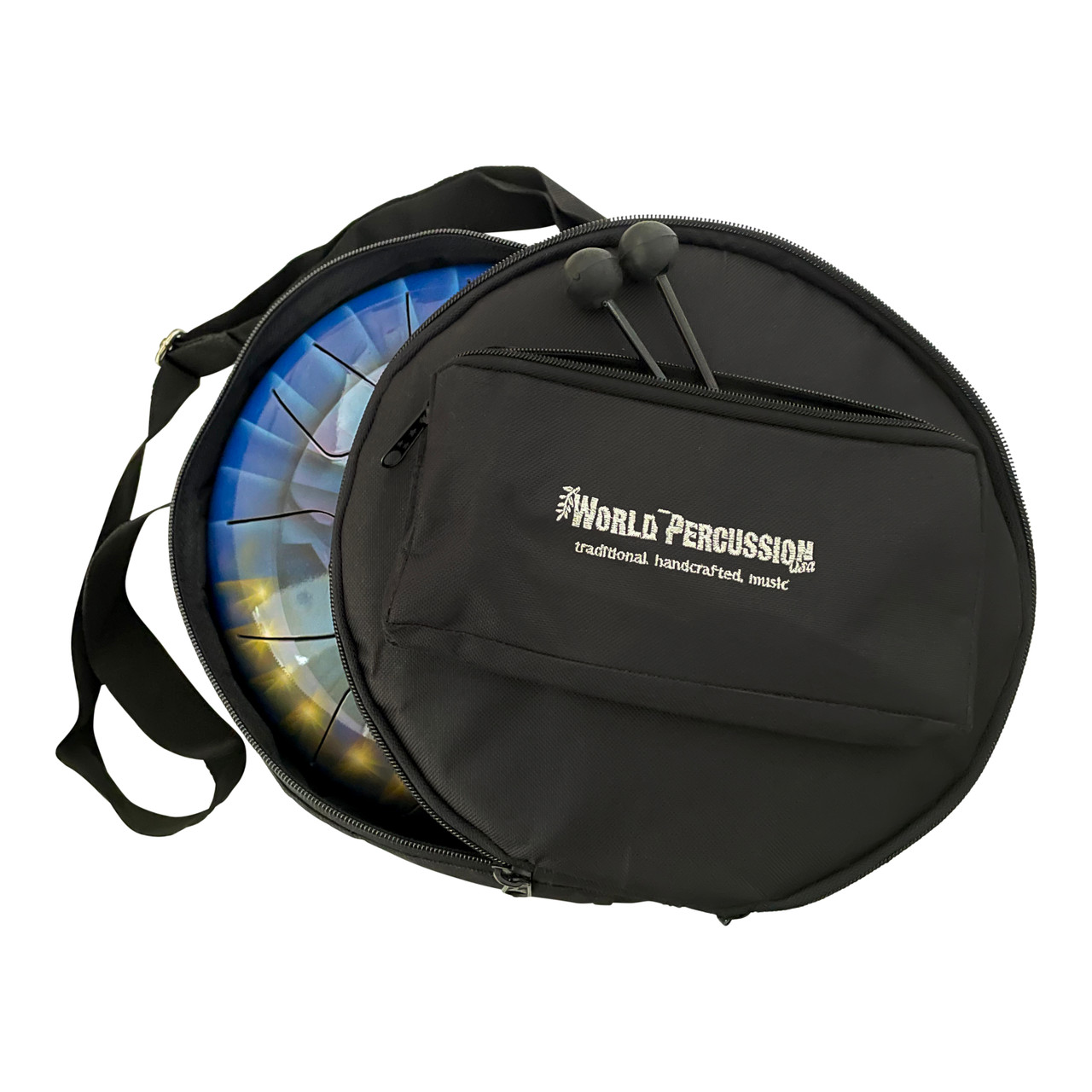 Designer 10" Steel Tongue Drum - Chakra Lights - Djembe Direct