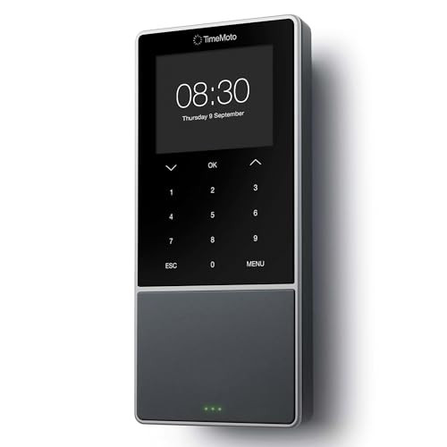TimeMoto TM818 SC Cloud-Based Employee Time Clock, Pairs With Contactless Smart Access Cards ...