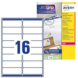Avery Ultragrip Laser Labels 99.1x33.9mm White (Pack of 4000) L7162-250 ...