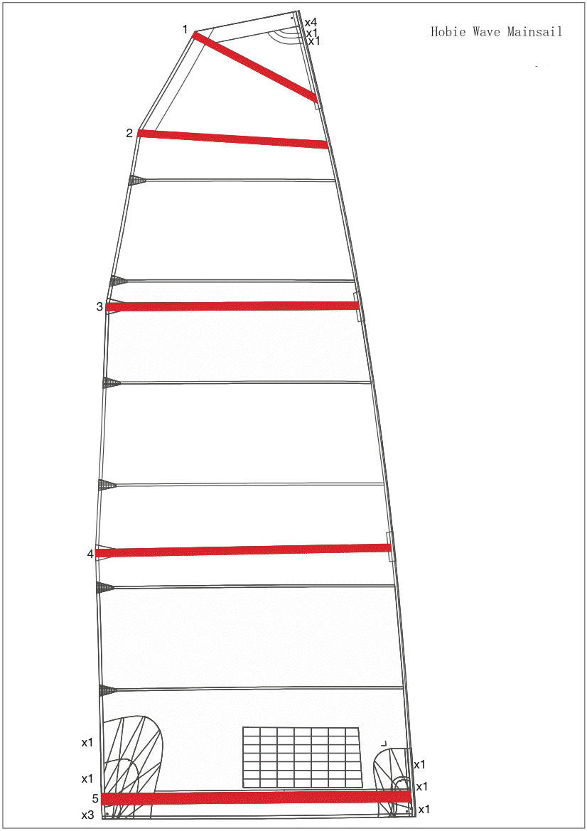 Hobie Wave Mainsail - Liquid Surf and Sail