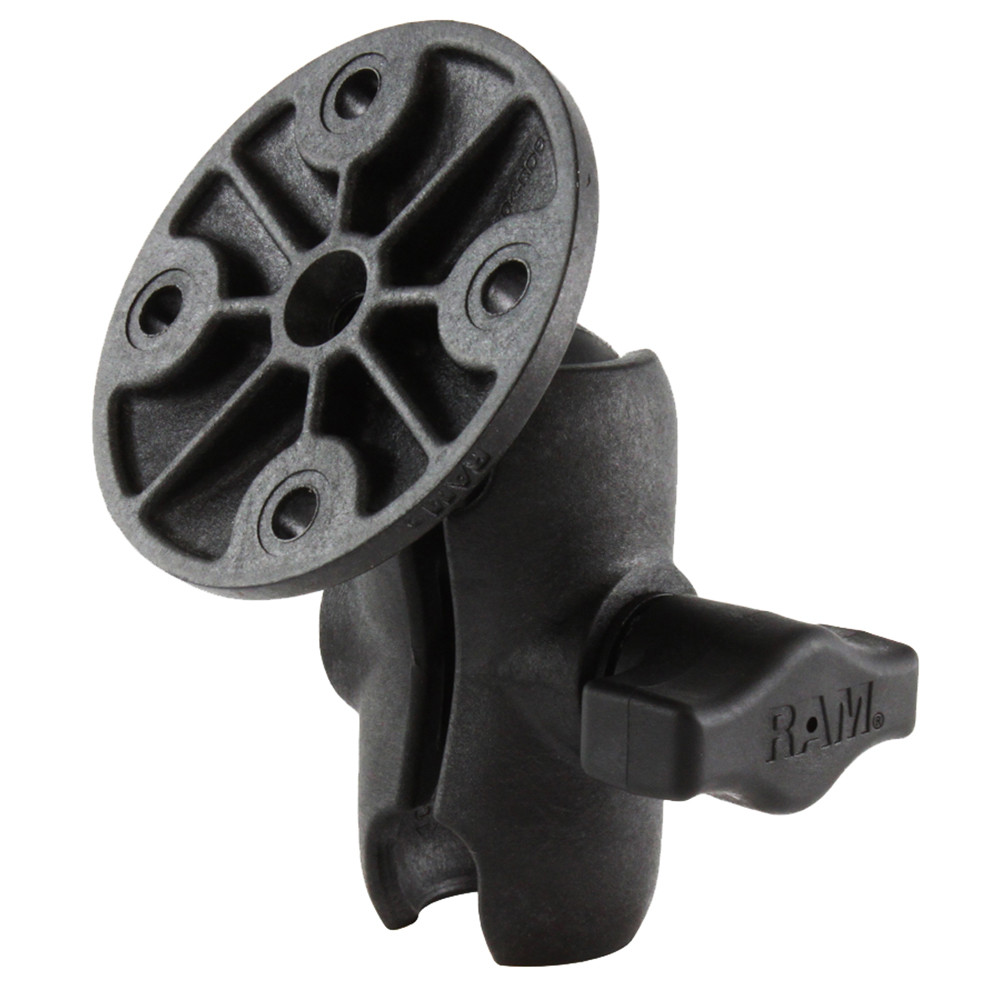 RAM Mount Composite 1" Ball Short Length Double Socket Arm w/2.5" Round ...