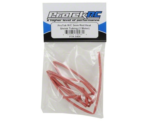 ProTek R/C 3mm Red Heat Shrink Tubing (1 Meter) - Hobby Square