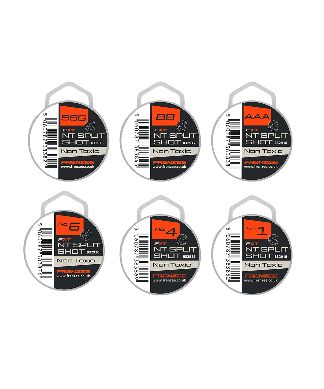 Weighted Fishing Floats Frenzee FXT NT Split Shot Weights - Non-Toxic ...