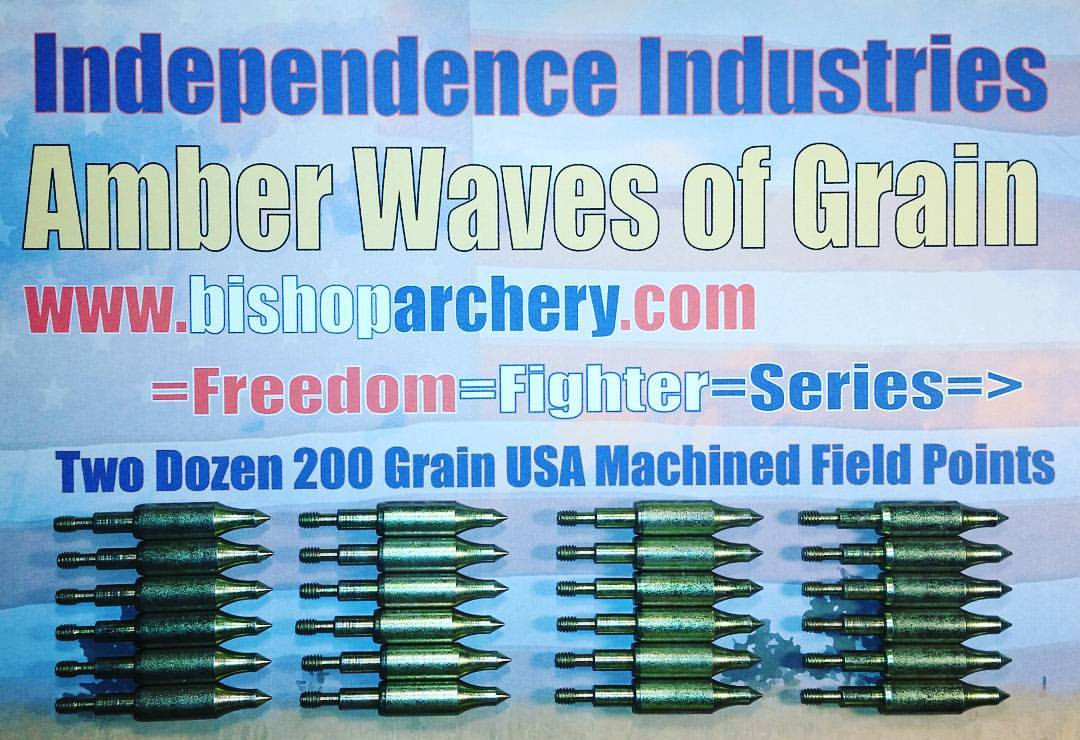 TWO DOZEN 200 GRAIN MACHINED FIELD POINTS - Bishop Archery