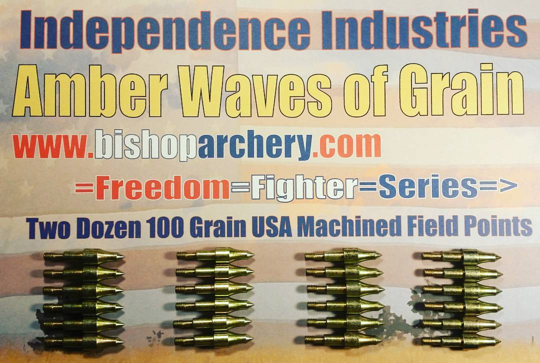 TWO DOZEN 100 GRAIN MACHINED FIELD POINTS - Bishop Archery