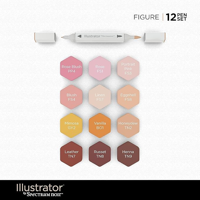 Illustrator Spectrum Figure Set Of 12 - Artistmaterial