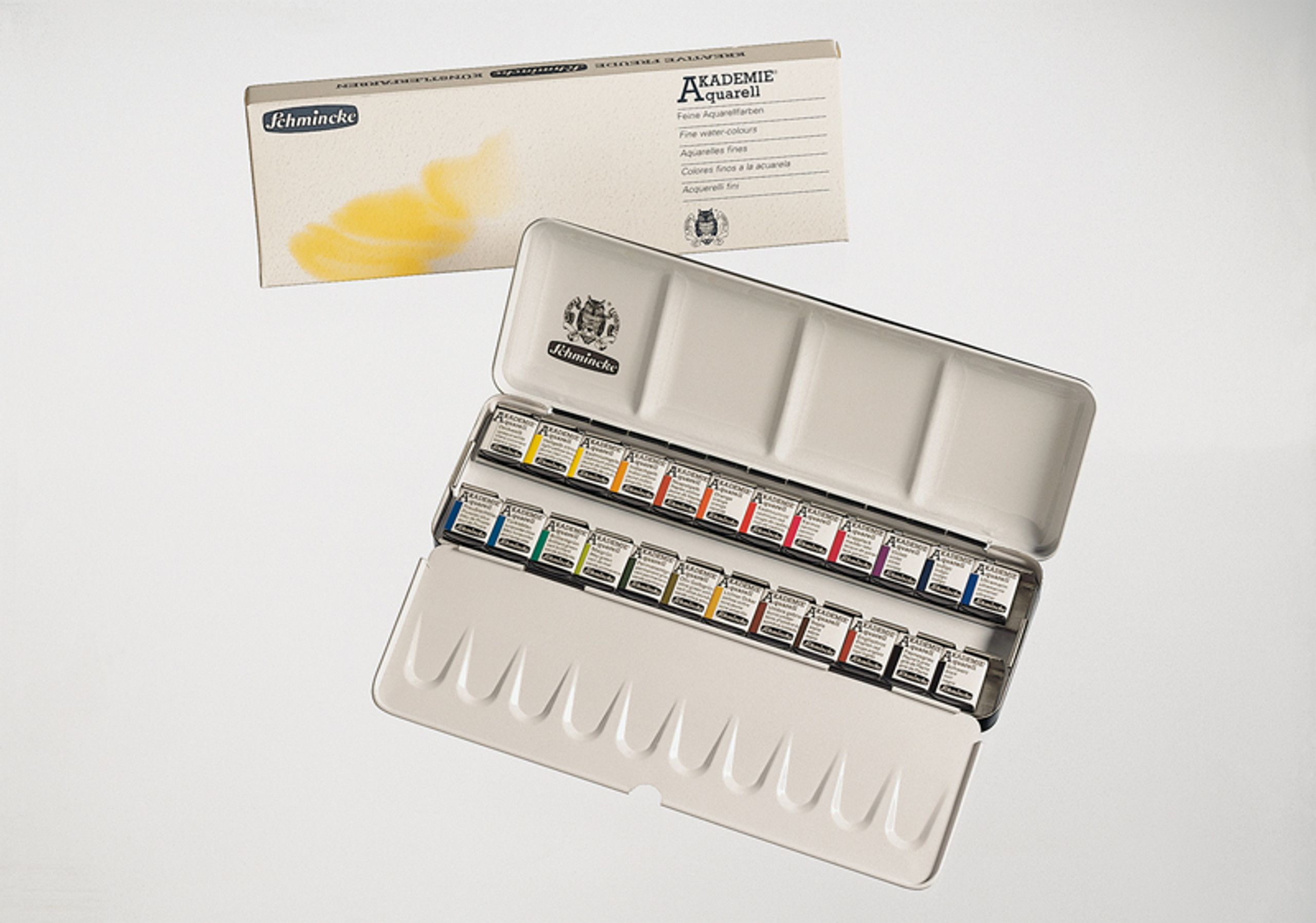 SCHMINCKE - HORADAM FINEST WATERCOLOUR PAINTS - 12 HALF PAN - COMPACT ...