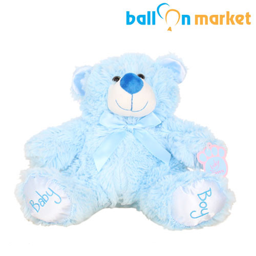 11 inch Blue Baby Boy Sitting Bear (1)