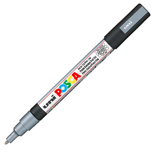 POSCA Silver Fine Bullet Tip Paint Pen - 0.9 - 1.3mm (1)