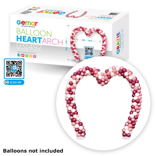 Gemar Heart Balloon Arch - 220cm x 260cm (1)