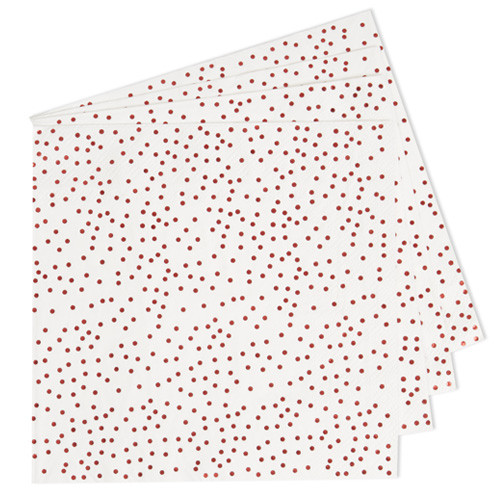 Red & White Dots Paper Napkins (16)