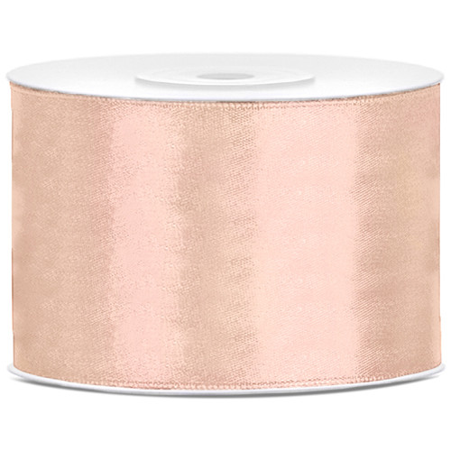 Light Peach Satin Ribbon - 50mm x 25m (1)