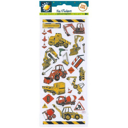 Craft Planet Construction Site Vehicles Sticker Sheet (1)