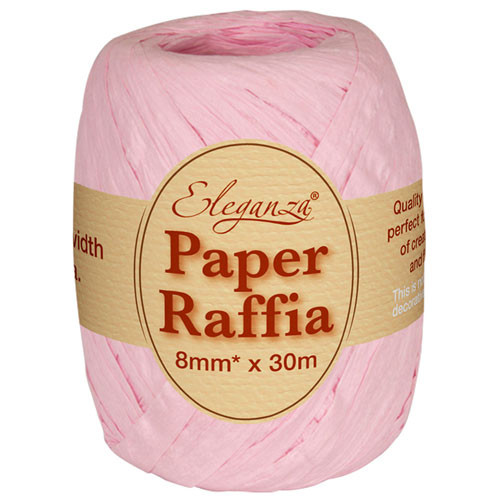 Light Pink Paper Raffia - 8mm x 30m (1)