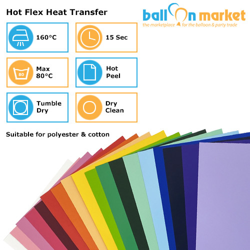 Powder Blue Hot Flex Clothing Vinyl - 230mm x 500mm (1 sheet)