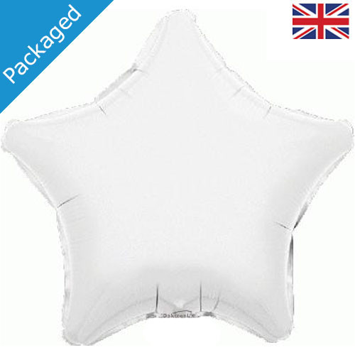 19" White Star Foil Balloon (1)