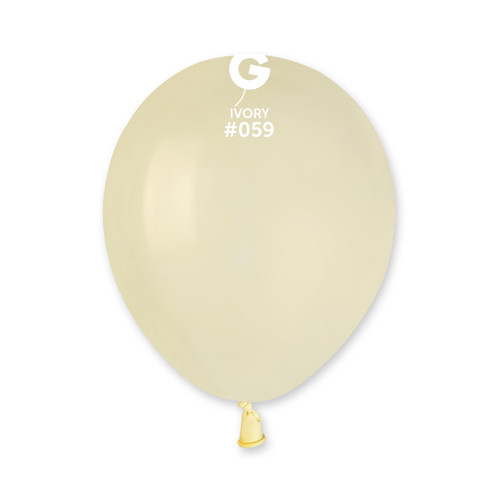 5" Standard Ivory Gemar Latex Balloons (50)