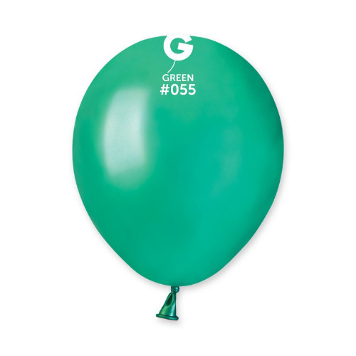 5" Metallic Emerald Green Gemar Latex Balloons (50)