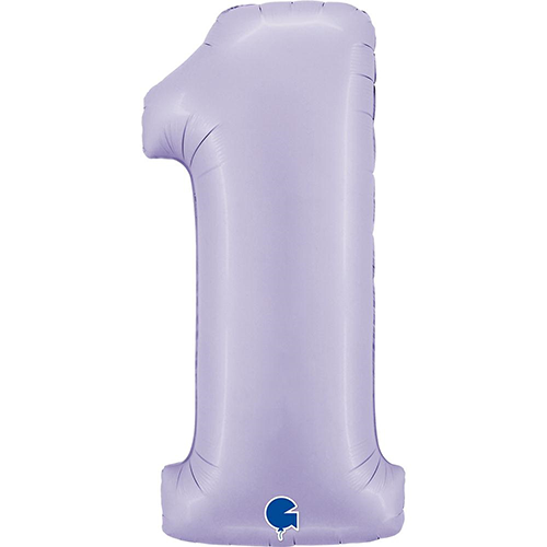 40 inch Lilac Number 1 Foil Balloon (1)