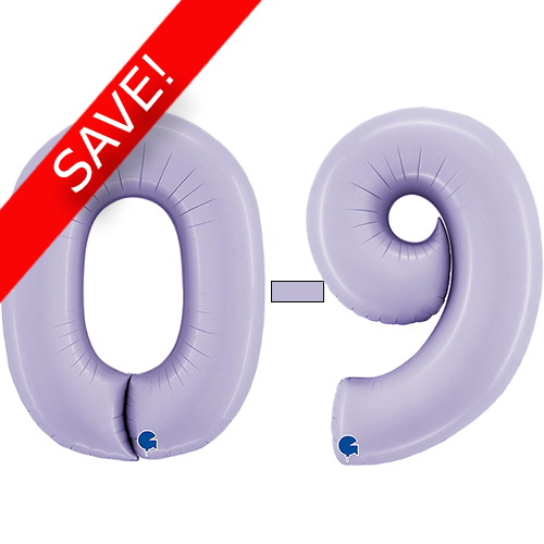 40 inch Lilac Numbers Starter Kit - 36 Balloons