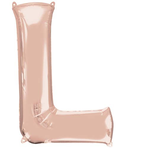34 inch Rose Gold Letter L Foil Balloon (1)