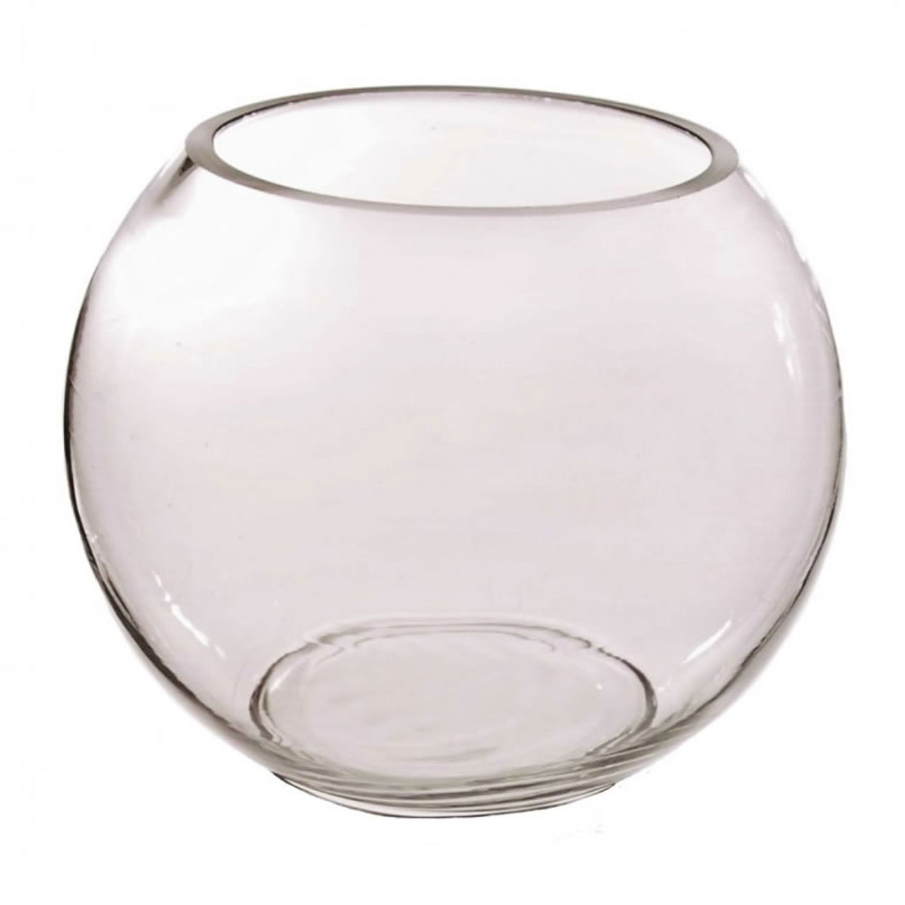 Clear Glass Fish Bowl Vase - 20cm (1)