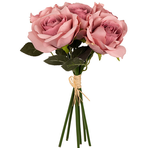 30cm Dusky Pink Eugenie Rose Bunch – 6 Heads