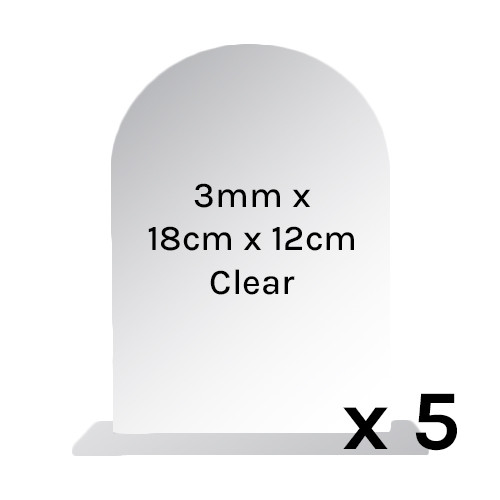Clear Acrylic Table Arch Signs - 18cm (5)