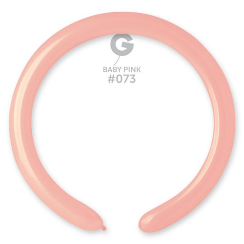 2" Standard Baby Pink Gemar Entertainer Balloons (100)