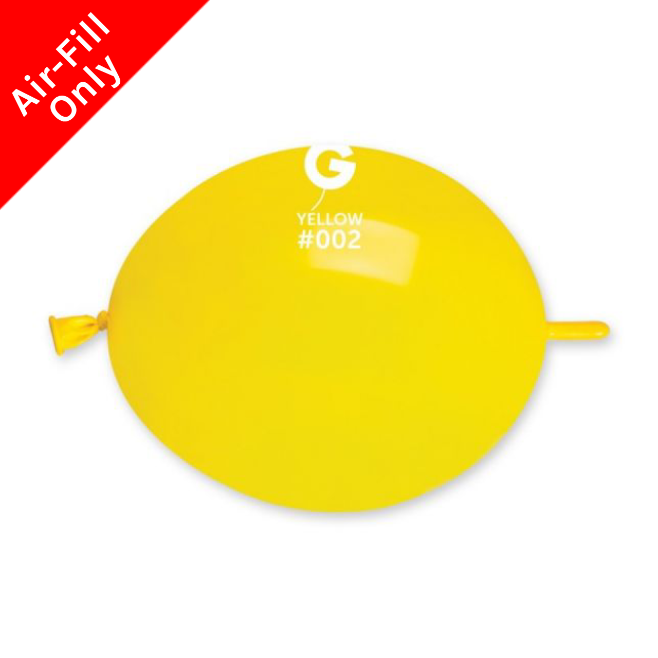 6" Standard Yellow Gemar G-Link Latex Balloons (100)