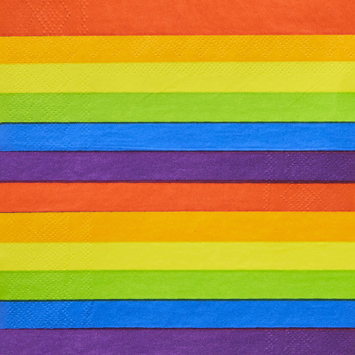 Rainbow Stripes Paper Napkins (16)