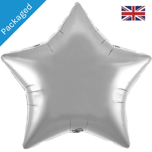 36" Silver Star Foil Balloon (1) - PACKAGED