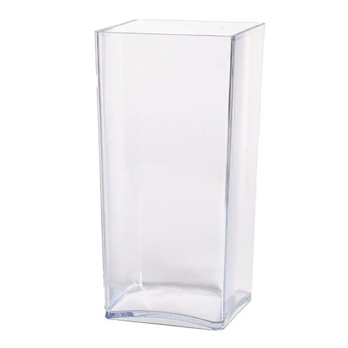 Clear Acrylic Cube Vase - 25cm (1)