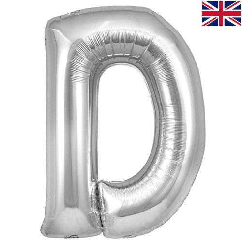 34 inch Oaktree Silver Letter D Foil Balloon (1)