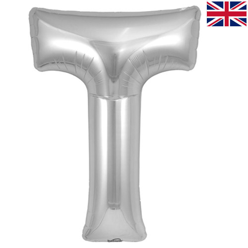 34 inch Oaktree Silver Letter T Foil Balloon (1)