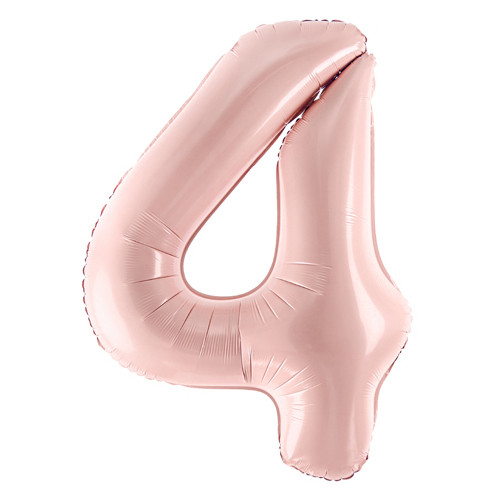 28 inch Light Pink Number 4 Foil Balloon (1)