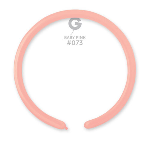 1" Standard Baby Pink Gemar Entertainer Balloons (100)