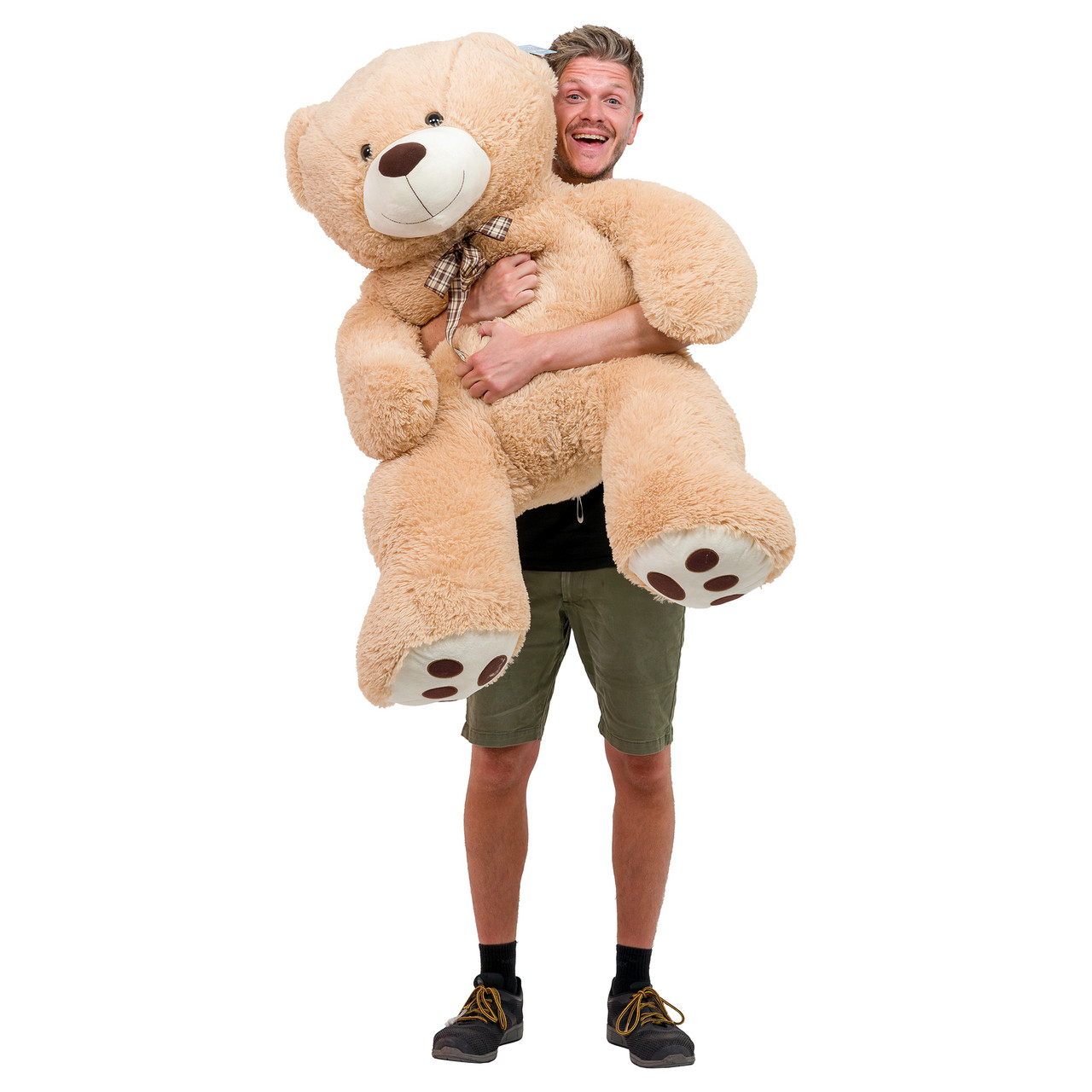 53 inch Beige Plush Bear with Bow (1)