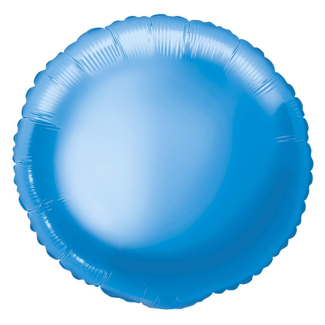 18" Solid Royal Blue Round Foil Balloon (1) - UNPACKAGED
