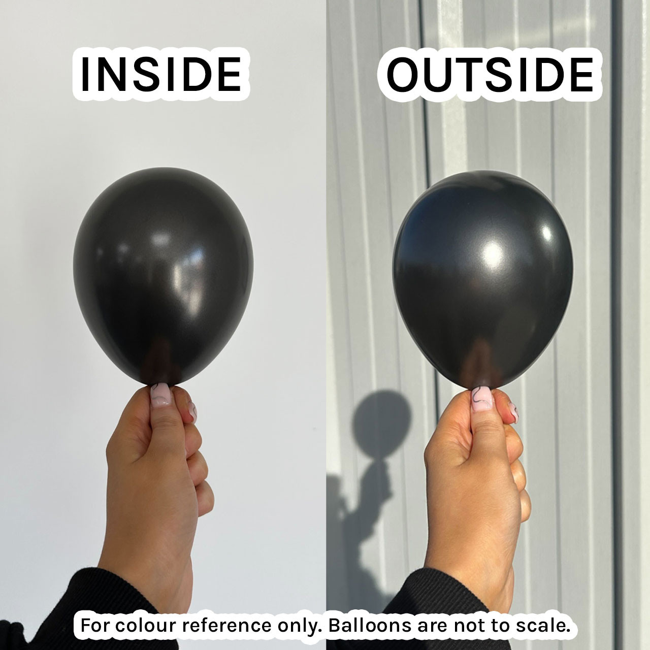 5" Metallic Black Sempertex Latex Balloons (50)